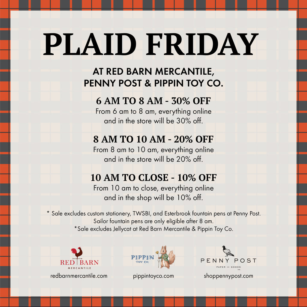 Save Big on Plaid Friday - November 29! – Penny Post, Alexandria VA