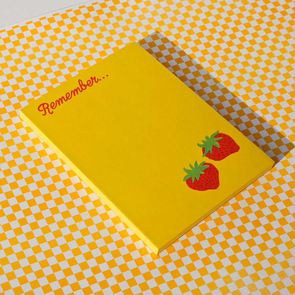 Remember Strawberry A2 Notepad – Penny Post, Alexandria VA
