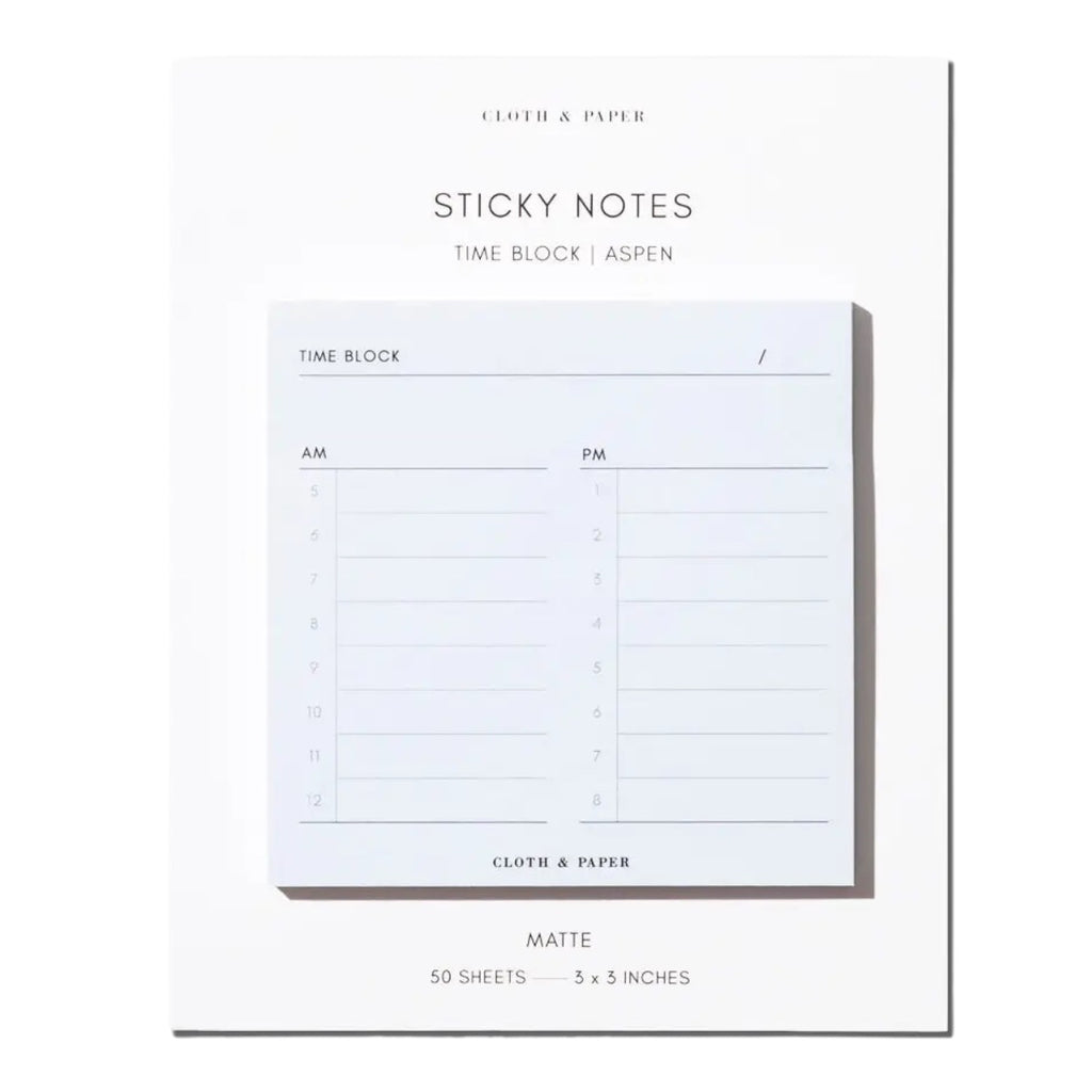 Time Block Sticky Notes – Penny Post, Alexandria VA